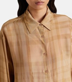 THE FRANKIE SHOP Peri Checked Twill Shirt