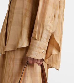 THE FRANKIE SHOP Peri Checked Twill Shirt