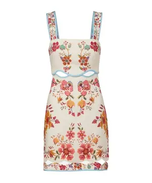 Farm Rio Short Floral Linen Dress