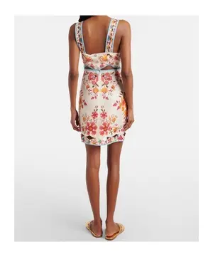 Farm Rio Short Floral Linen Dress