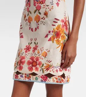 Farm Rio Short Floral Linen Dress