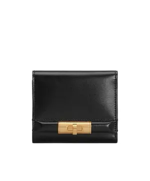 Dolce & Gabbana Dolce  Gabbana Marlene Logo Stamp Wallet Black
