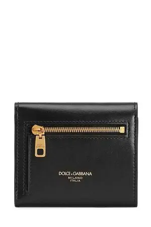 Dolce & Gabbana Dolce Gabbana Marlene Logo Stamp Wallet - Black
