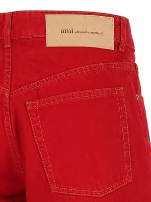 AMI Paris Large Fit Wide-leg Jeans
