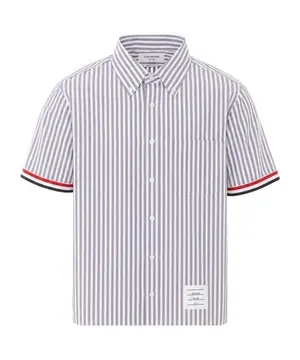 Thom Browne Short-sleeved Shirt - Medium Gray