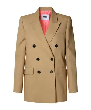 MSGM Double-breasted Long Sleeved Blazer