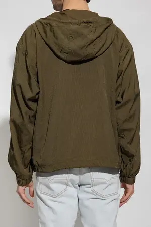 DIESEL® Logo-jacquard Zip-up Drawstring Jacket