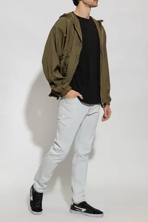 DIESEL® Logo-jacquard Zip-up Drawstring Jacket