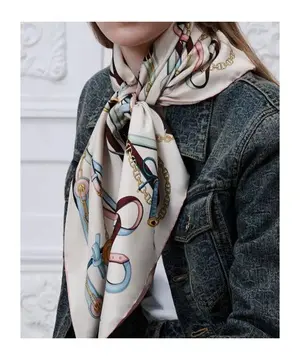 Dior Saddle Charms 90 Square Scarf
