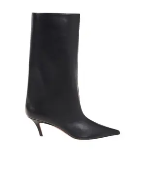 Amina Muaddi Pointed Short Boots