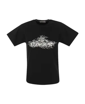 Stone Island Debossed-logo Cotton T-shirt
