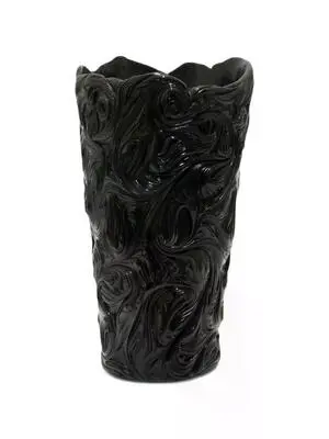 ALESSANDRO CIFFO Barocco Swirl-textured Vase - Black