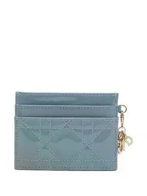 Dior 2024 Lady Cannage Card Holder - Blue