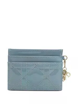 Dior 2024 Lady Cannage Card Holder - Blue