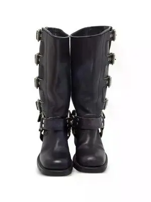 Miu Miu Biker Buckled Boots