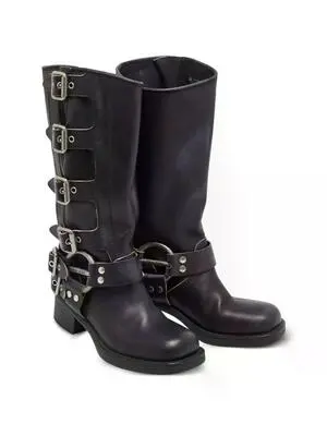 Miu Miu Biker Buckled Boots