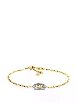 Michael Kors Logo-plaque Curb-chain Bracelets - Gold
