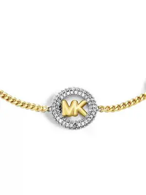 Michael Kors Logo-plaque Curb-chain Bracelets