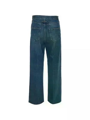 Dior Distressed Wide-leg Jeans