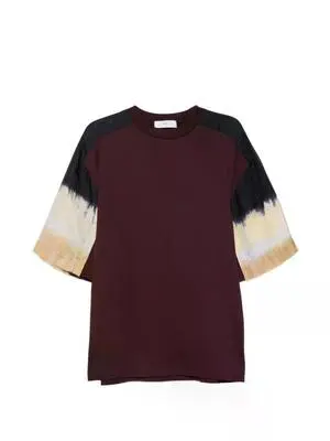 TOGA VIRILIS Tie-dye Panelled T-shirt - Red