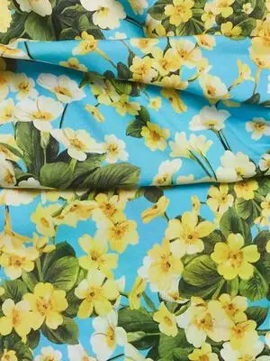 Dolce & Gabbana Floral-print Ruffled Midi Dress