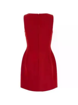 Blumarine Rose-embroidered Sleeveless Mini Dress