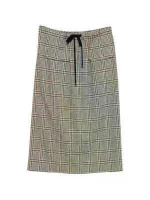 Fabiana Filippi Check-print Drawstring Midi Skirt