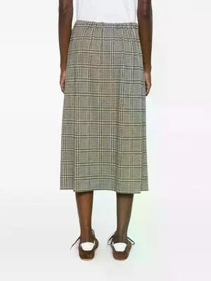 Fabiana Filippi Check-print Drawstring Midi Skirt