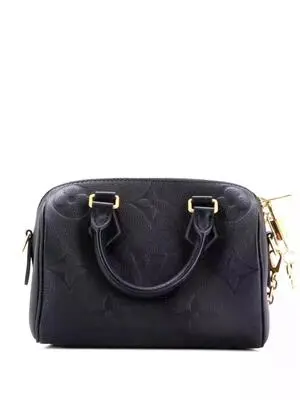 LOUIS VUITTON Speedy Bandouliere Bag Monogram Empreinte Giant 20 Crossbody Bag - Black