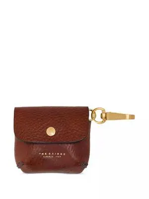 THE BRIDGE Airpods Logo-print Leather Case - Brown