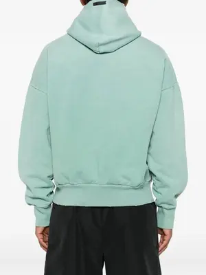 Fear Of God Logo Detailed Long Sleeve Hoodie - Mint Green
