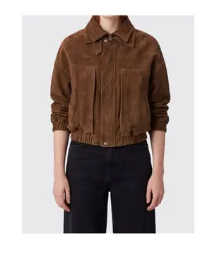Magda Butrym Suede Bomber Jacket