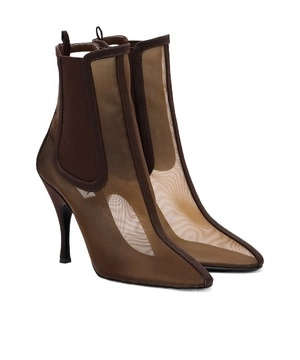 Alaïa Minimal Mesh Ankle Boots - No