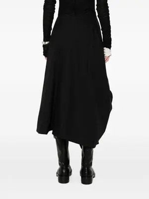 Comme Des Garçons Asymmetric Hem Midi Skirt