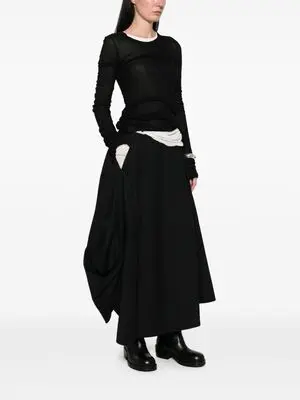 Comme Des Garçons Asymmetric Hem Midi Skirt