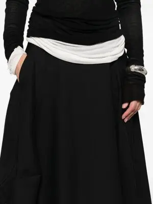Comme Des Garçons Asymmetric Hem Midi Skirt