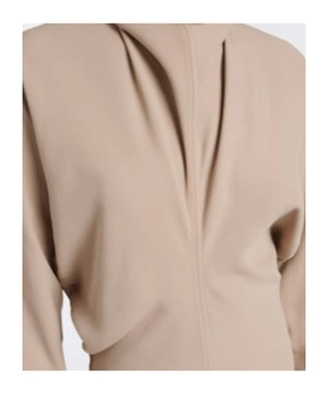 TOTEME Draped Tie-neck Cady Midi Dress