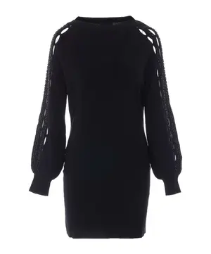 Liu Jo Cut-out Sleeve Knitted Dress - Black
