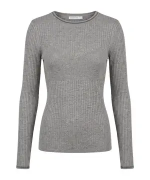 Patrizia Pepe Ribbed-knit Long-sleeve Sweater - No