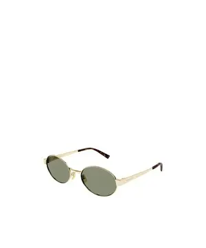 Saint Laurent Oval Frame Sunglasses - Gray