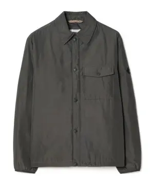 Burberry Logo Patch Press-stud Jacket - Ashes