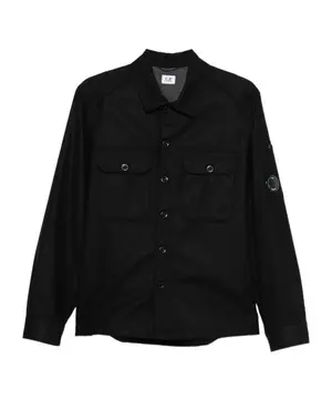 C.P. COMPANY Hooded Jacket With Lens Detail - Black