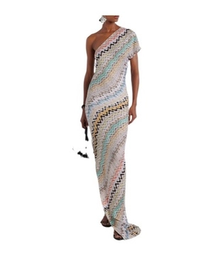 Missoni Wave One-shoulder Maxi Dress