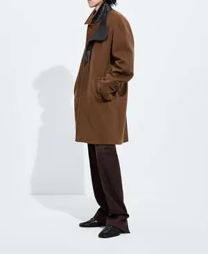 Bottega Veneta Intrecciato Throat Latch Coat