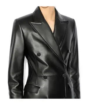 Alaïa Soft Lambskin Tailored Coat