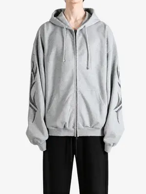 Vetements Graphic-print Zip-up Hoodie