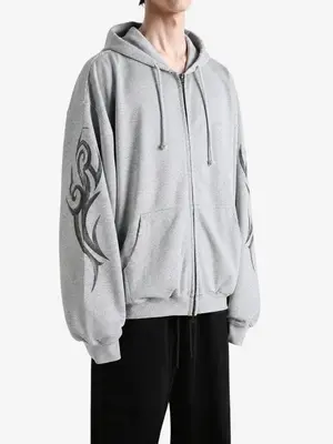 Vetements Graphic-print Zip-up Hoodie