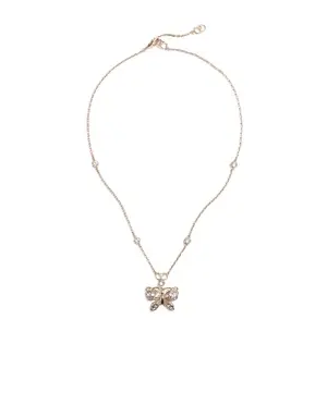 Valentino Garavani Flutterby Metal And Swarovski Crystals Necklace
