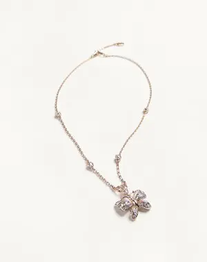 Valentino Garavani Flutterby Metal And Swarovski Crystals Necklace