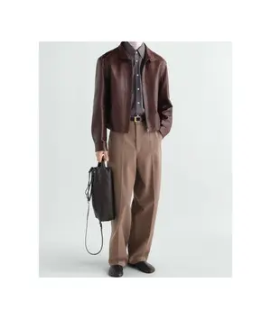 LEMAIRE Harrington Jacket In Glossy Leather